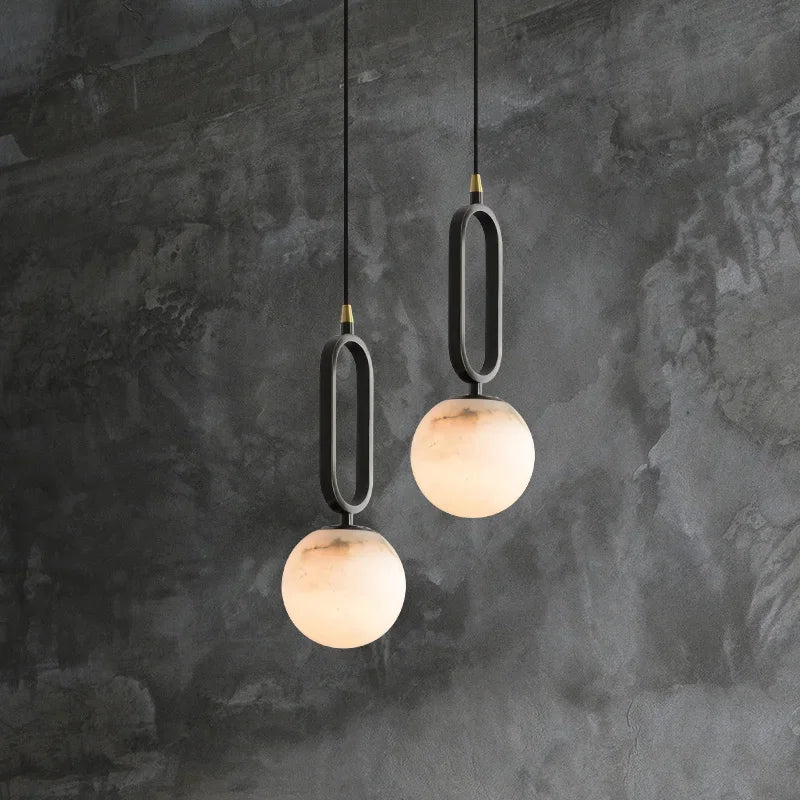 Hulda - Real Natural Marble Pendant Light — BO-HA